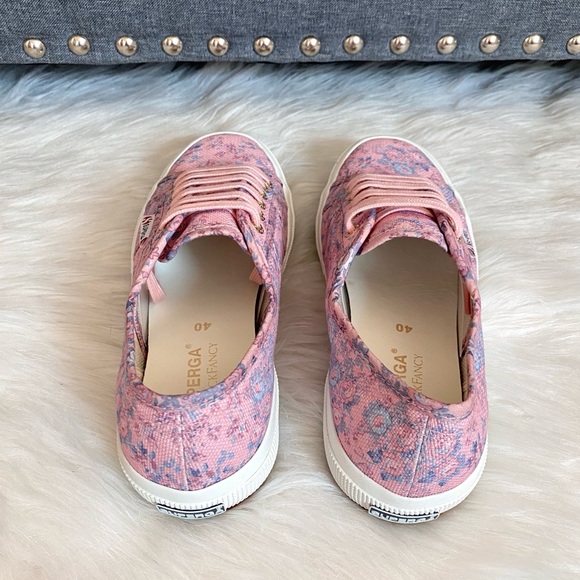 Superga | Shoes | Rare Superga Pink And Blue Floral Sneakers | Poshmark